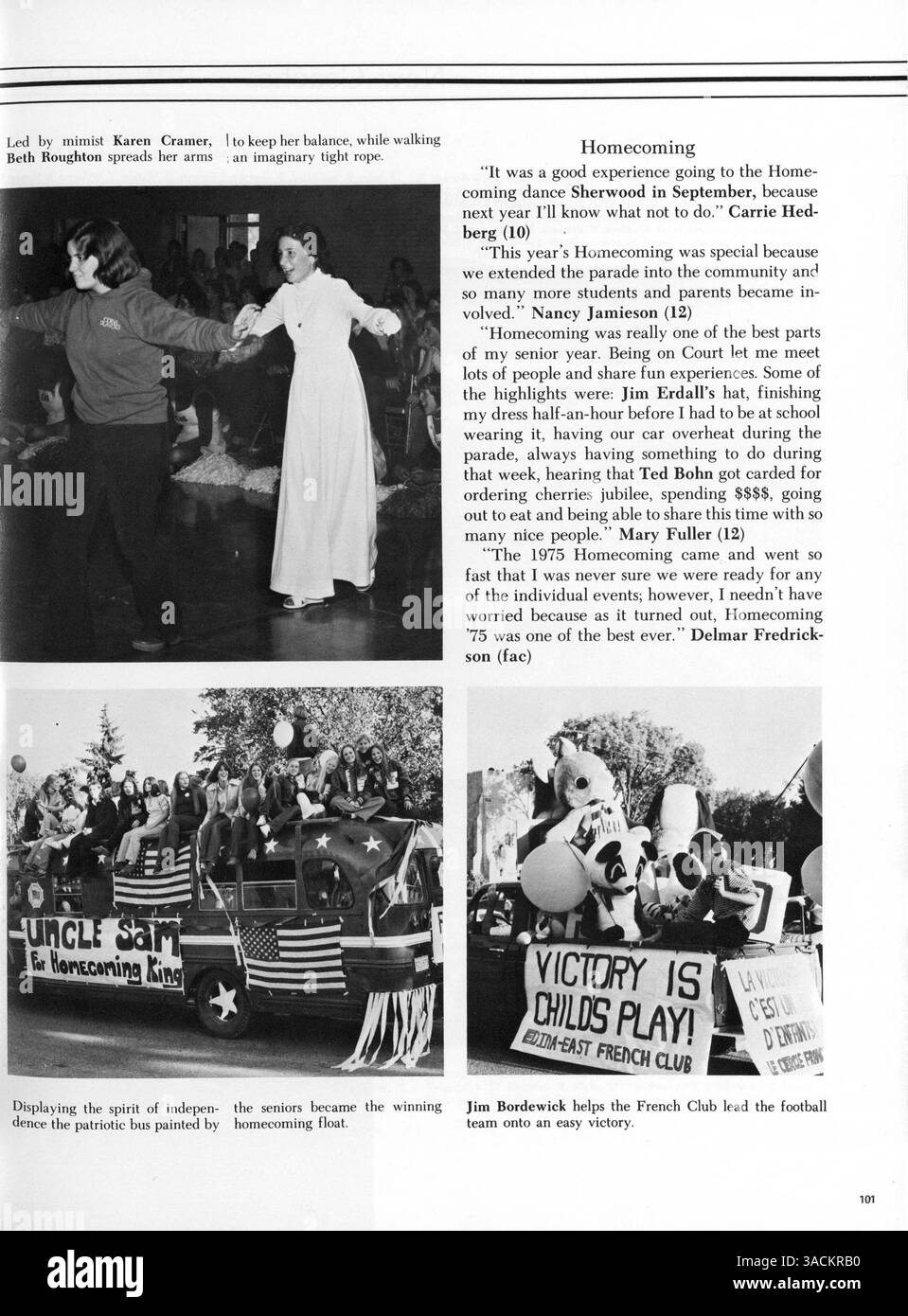 Captures the school year at east high school Black and White Stock ...