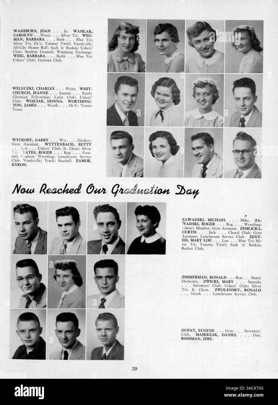This 1953 Wizard yearbook from Edison High School features a detailed ...