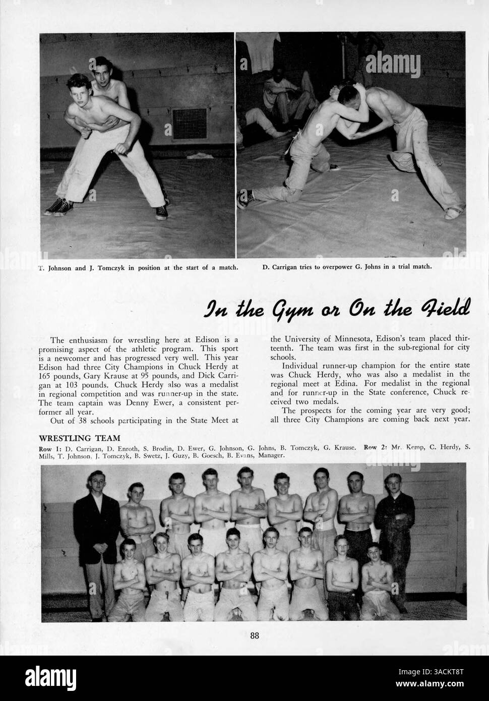 The 1953 Wizard yearbook from Edison High School presents a visual ...
