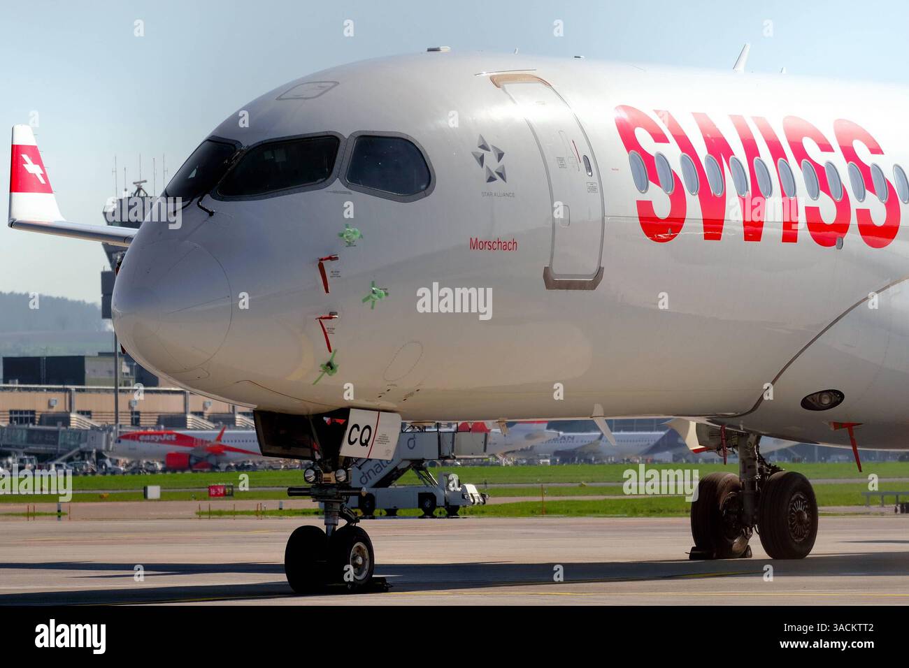 RECORD DATE NOT STATED Airbus A220-300 HB-JCQ operated by SWISS parked ...