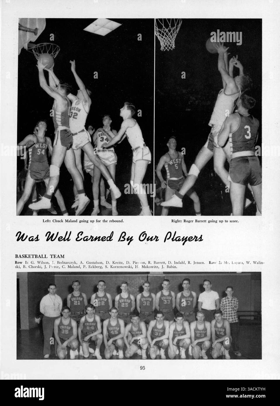 The 1953 wizard yearbook from edison high school showcases stude hi-res ...