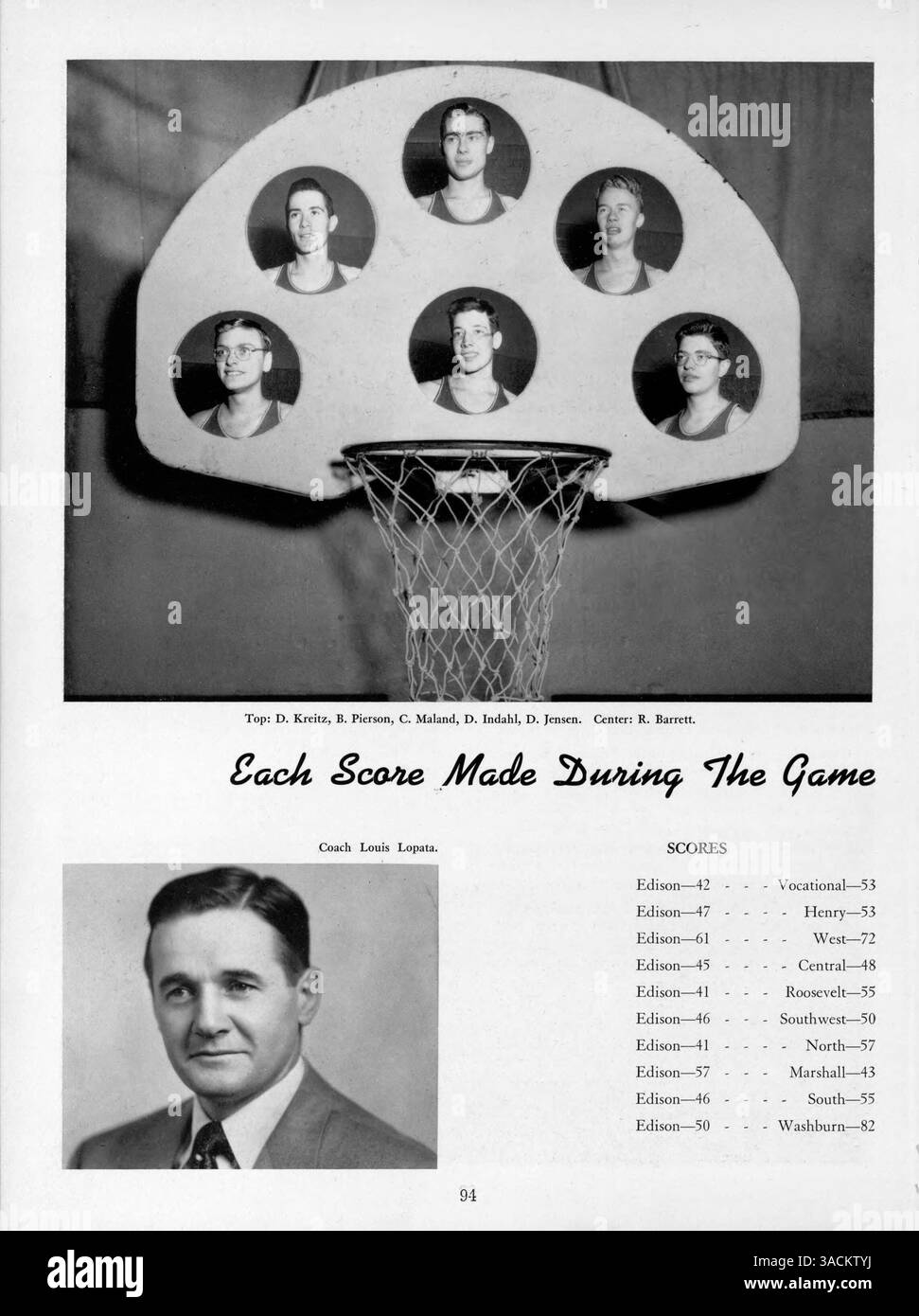The 1953 Wizard yearbook from Edison High School features highlights ...