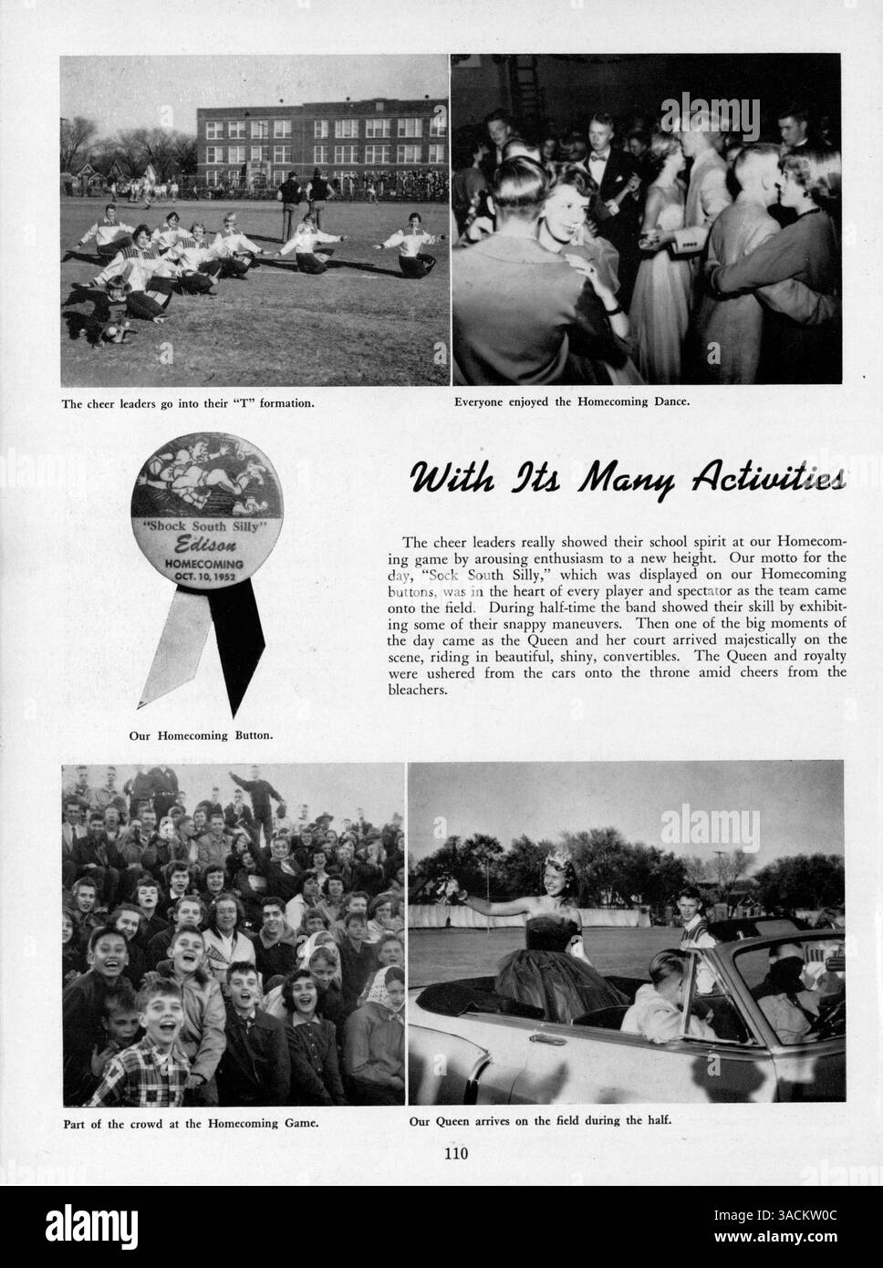 Yearbook from 1952 captures student activities hi-res stock photography ...