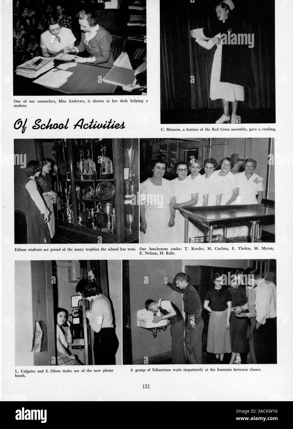 The 1953 Wizard yearbook from Edison High School records important ...