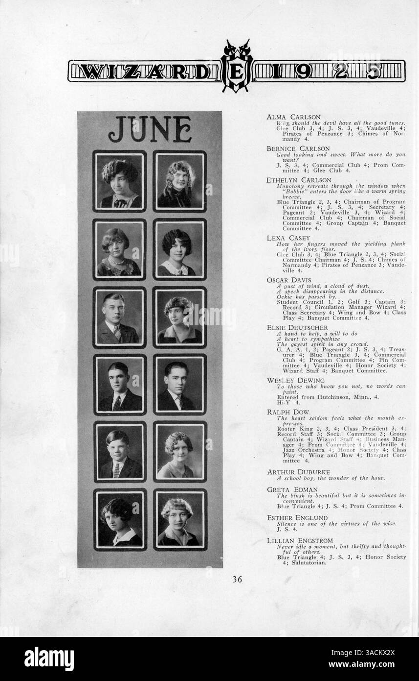 The 1925 Wizard Yearbook from Edison High School highlights student achievements, faculty ...