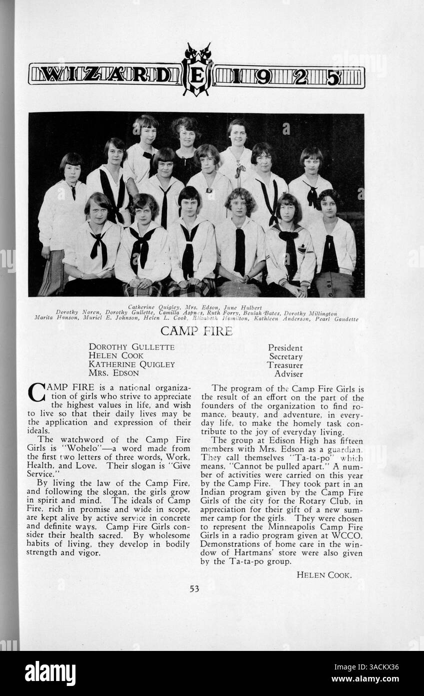 The 1925 Wizard Yearbook from Edison High School offers a glimpse into the school year ...