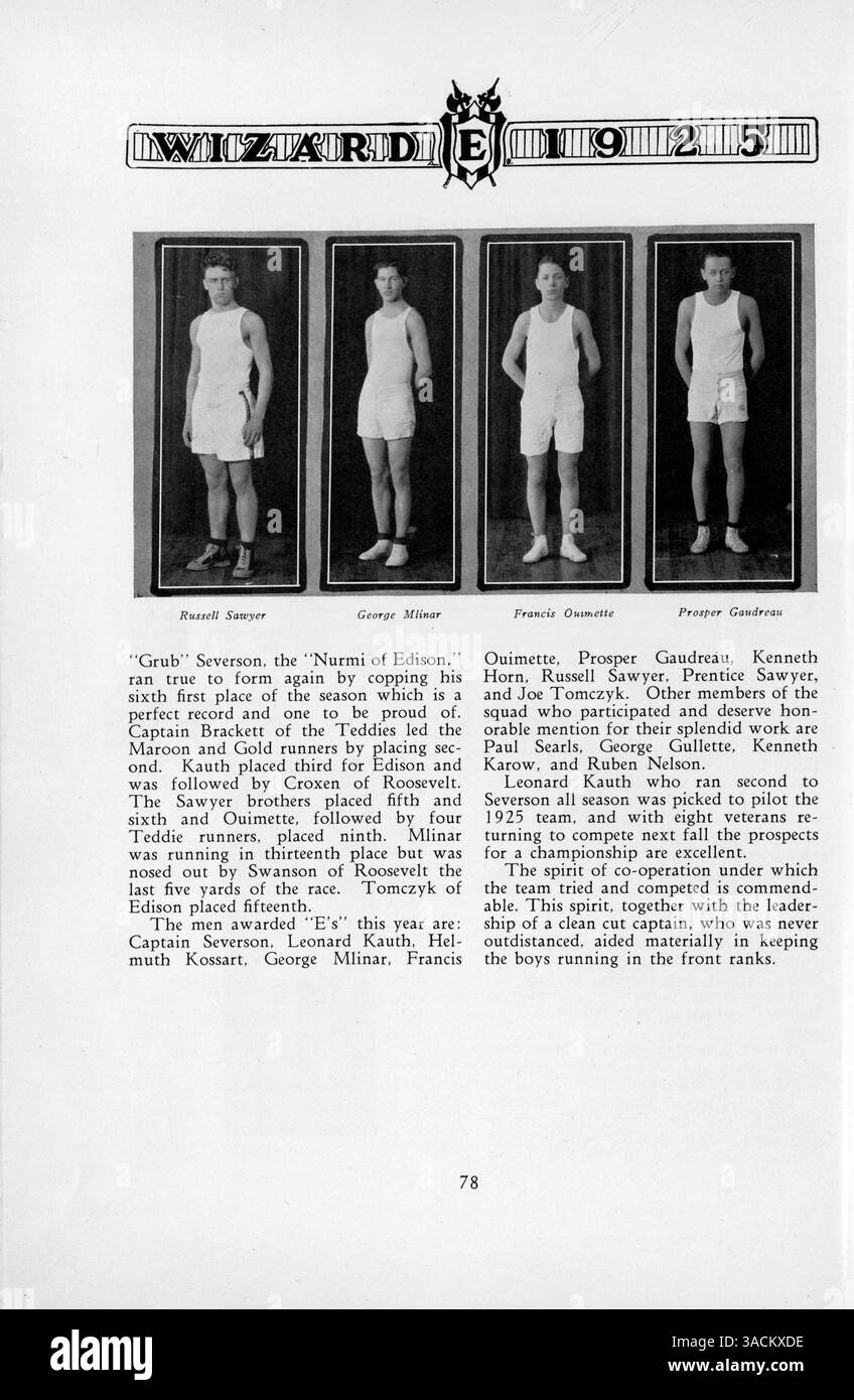 The 1925 Wizard Yearbook from Edison High School chronicles the academic year, featuring ...