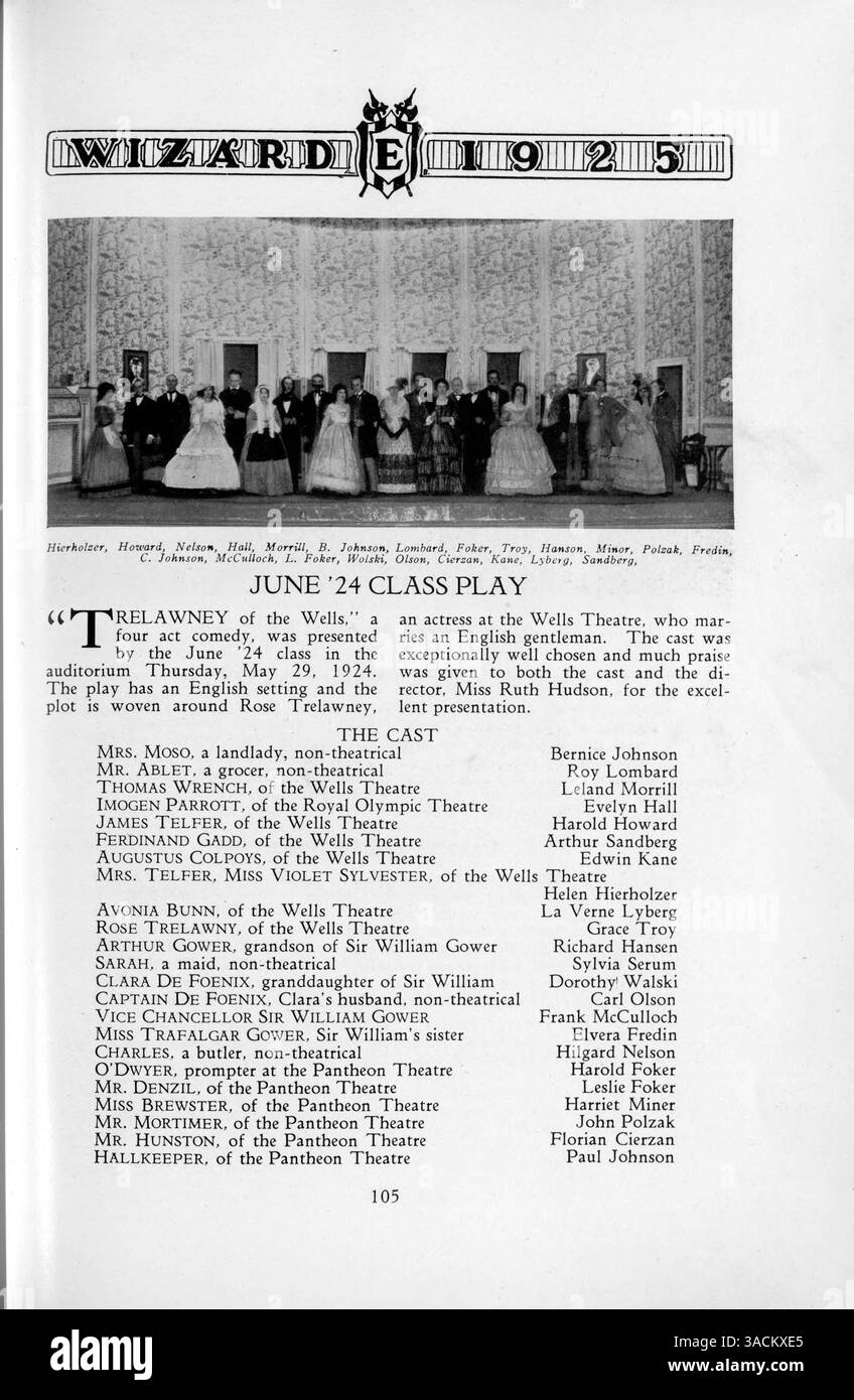 This 1925 edition of the Wizard Yearbook from Edison High School ...