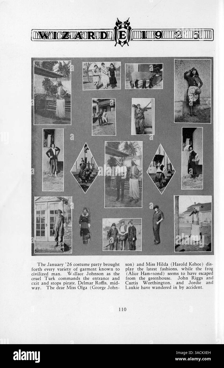 The 1925 Wizard Yearbook documents Edison High School's students, faculty, clubs, sports teams ...