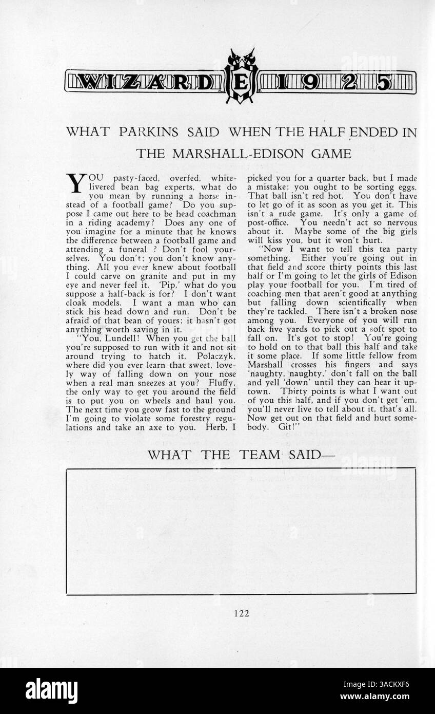 The 1925 Wizard Yearbook from Edison High School provides a comprehensive record of student life ...