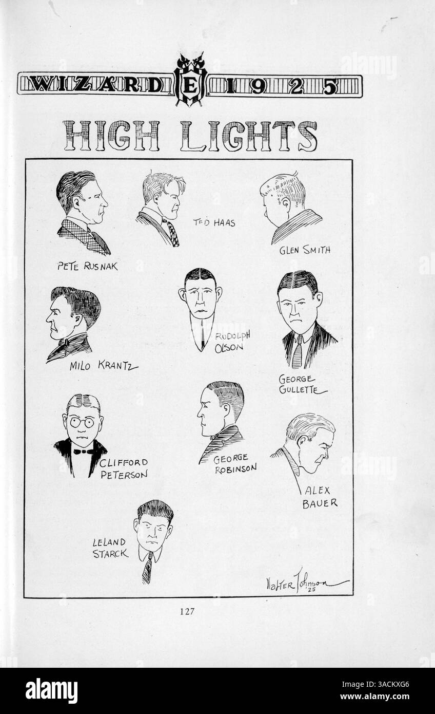 This 1925 edition of the wizard yearbook captures the 1924 1925 hi-res stock photography and ...