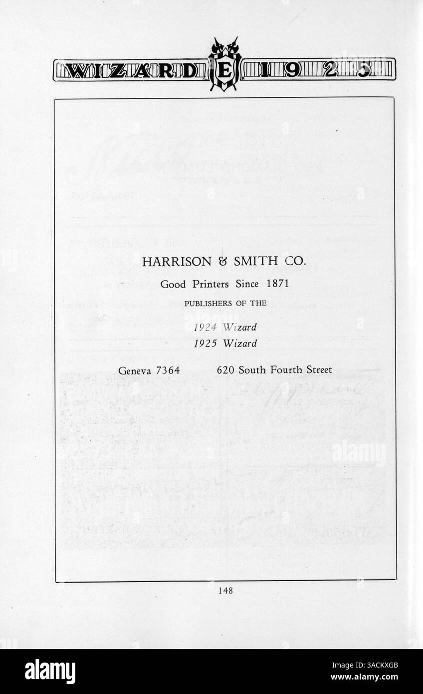 The 1925 Wizard Yearbook captures the events, students, teachers, and clubs at Edison High ...