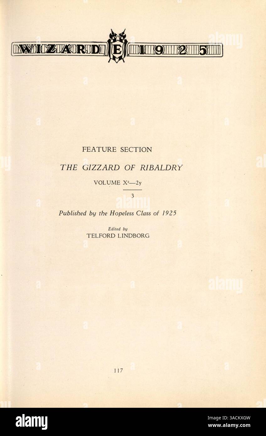 The 1925 Wizard Yearbook from Edison High School records the 1924-1925 school year, highlighting ...