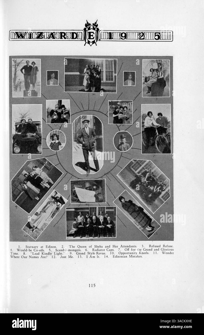 The 1925 Wizard Yearbook from Edison High School provides a visual ...