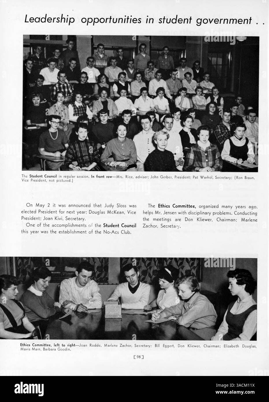 The 1955-1956 yearbook highlights key student activities, including ...