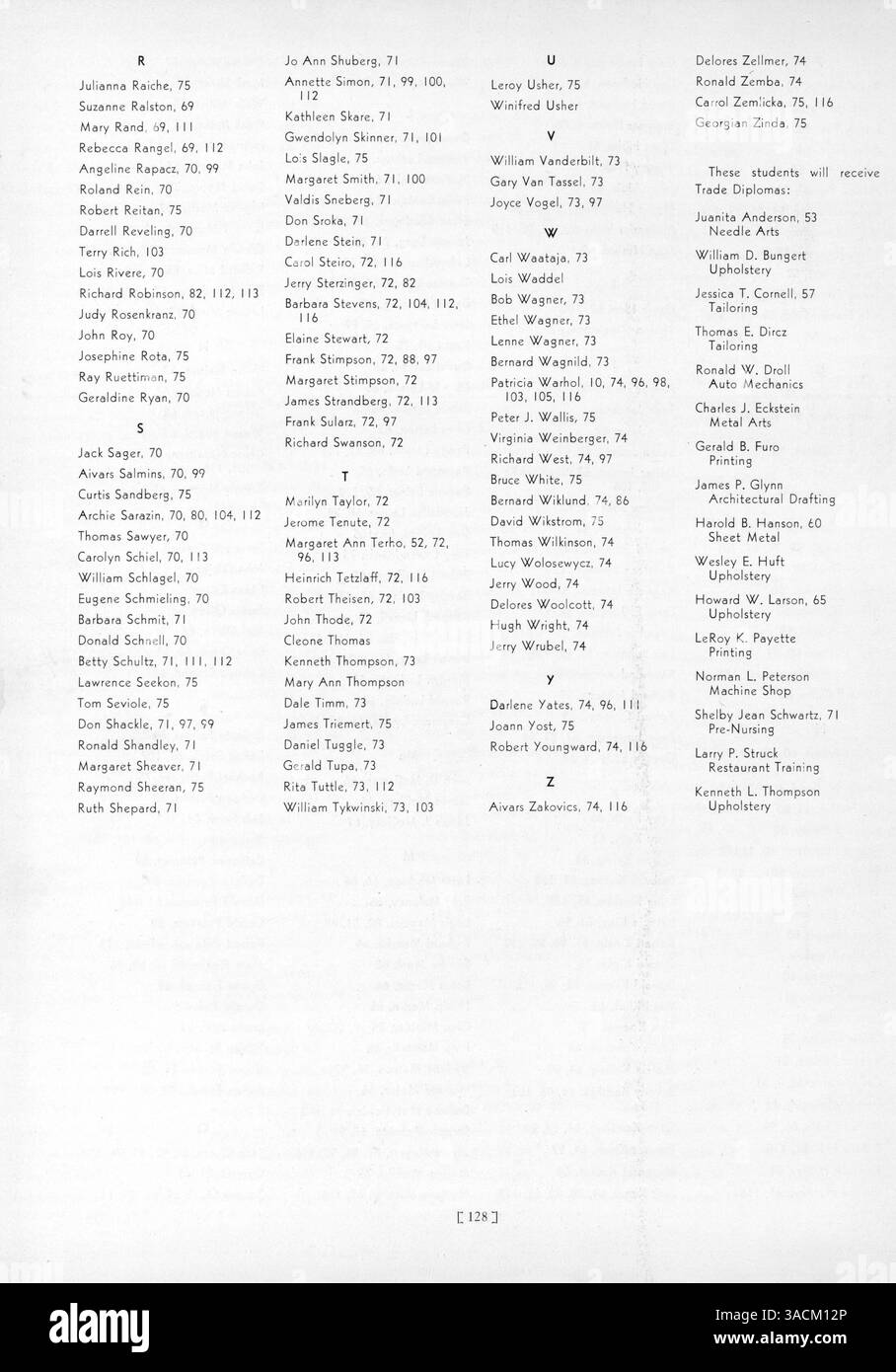 The 1955 1956 yearbook highlights key aspects of student life hi-res stock photography and ...