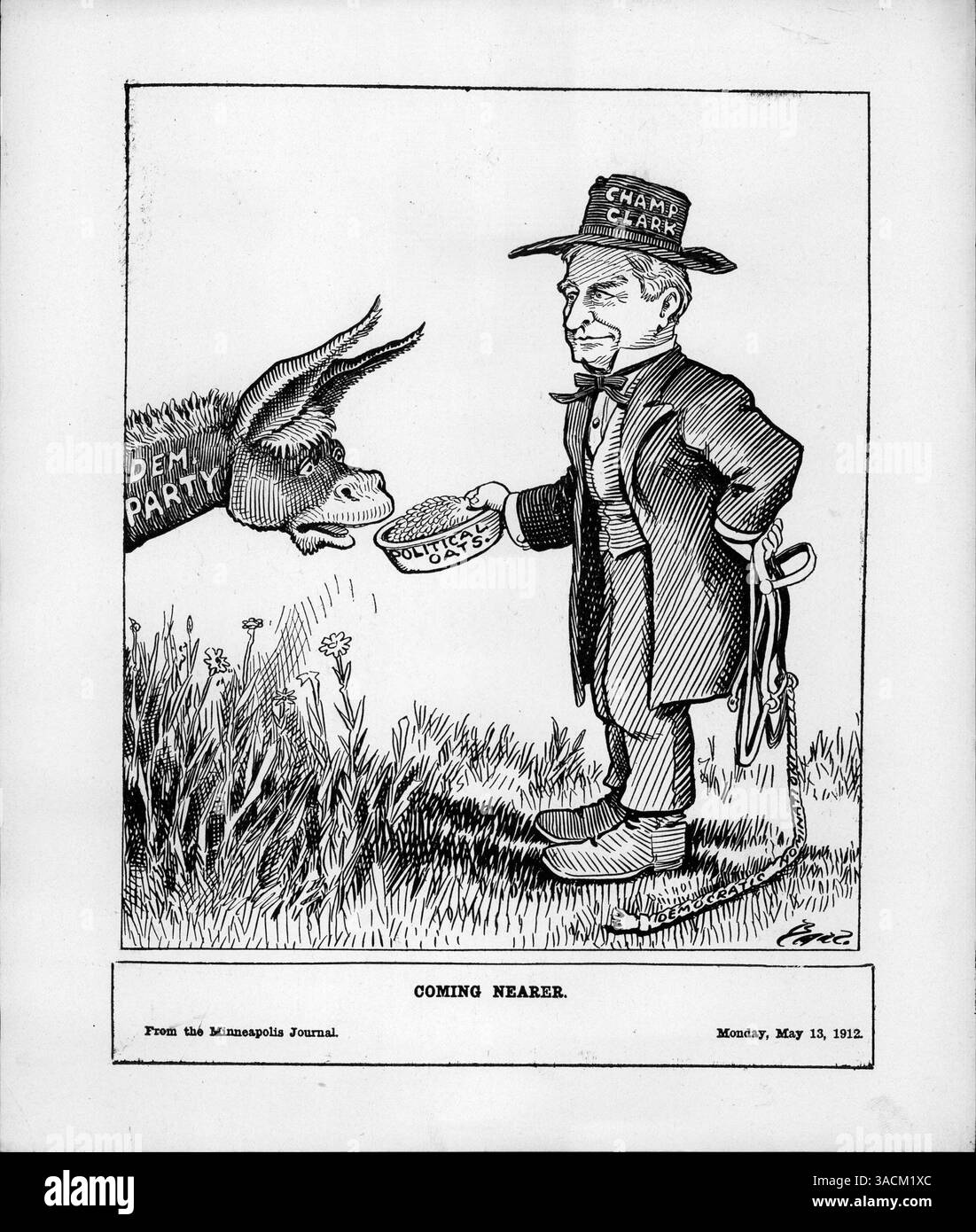 In this 1912 cartoon, Champ Clark attempts to lure the Democratic ...
