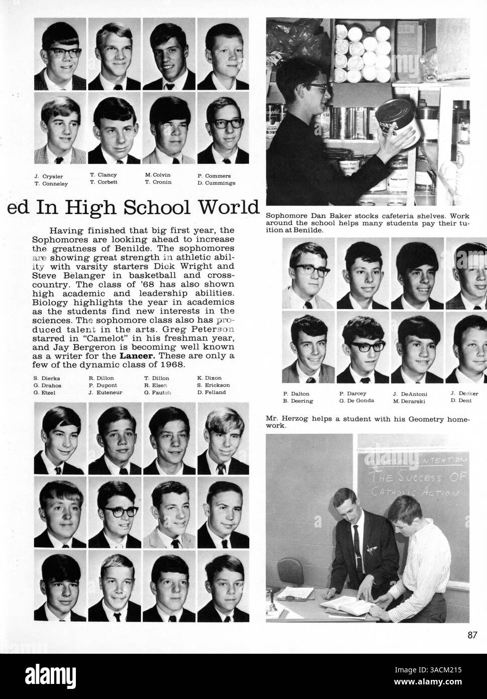 Yearbook documents the school year with student portraits hi-res stock ...