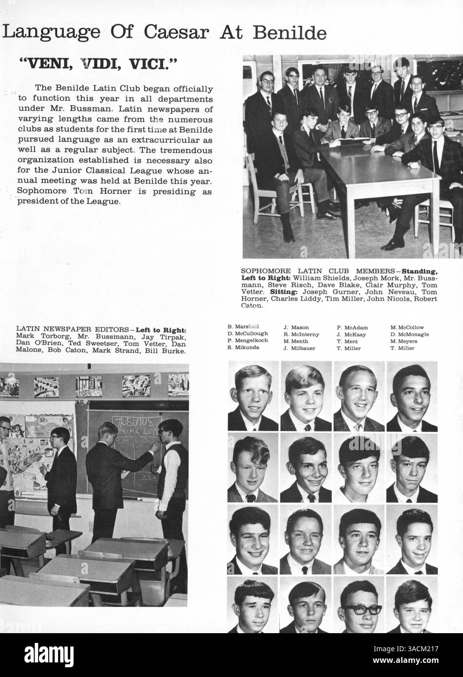 The 1966 Benilde High Yearbook captures the essence of student life ...