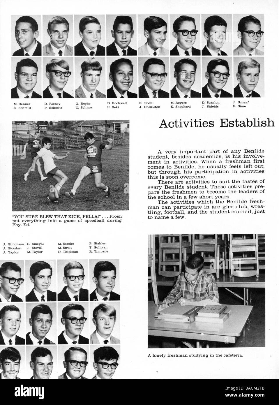 The 1966 yearbook from benilde high highlights student hi-res stock photography and images - Alamy