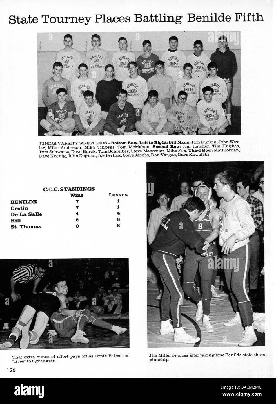 The 1966 benilde high yearbook documents students hi-res stock ...