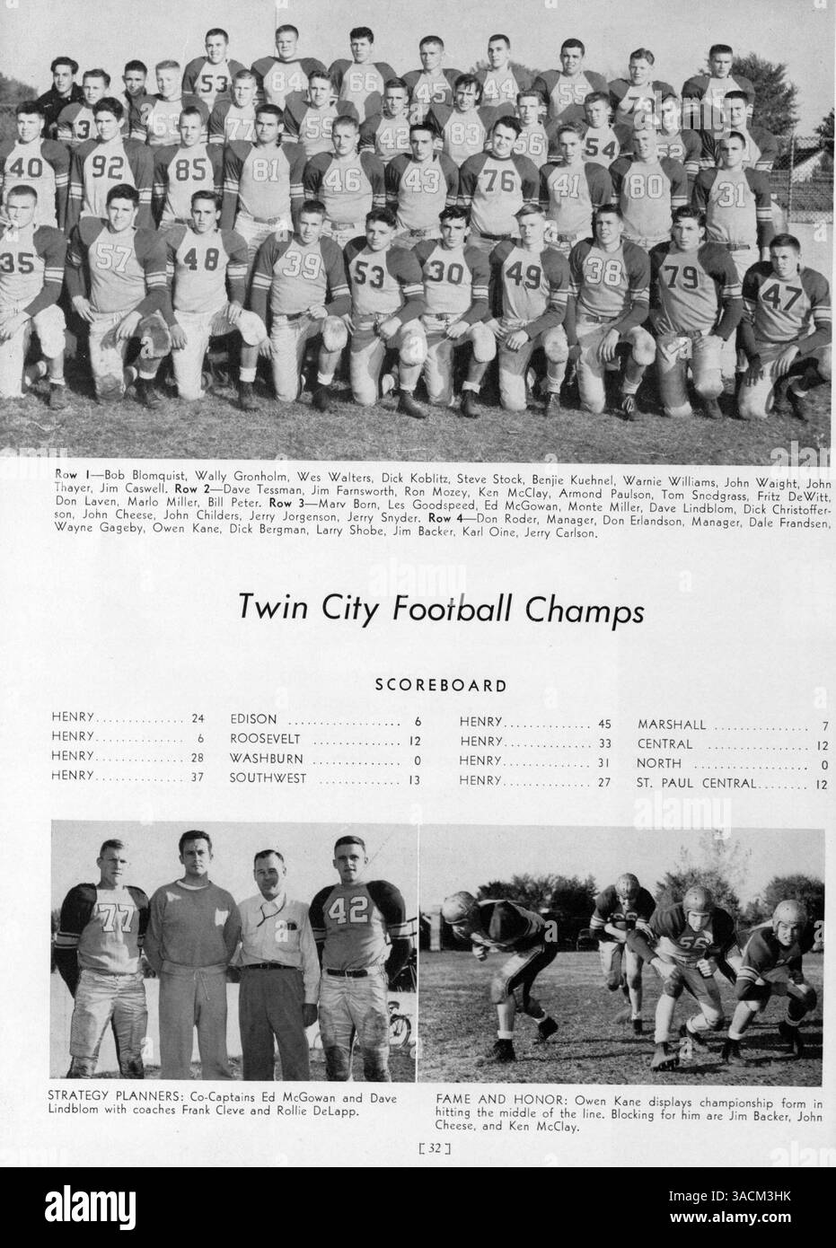 This high school yearbook from 1954 highlights the achievements hi-res ...