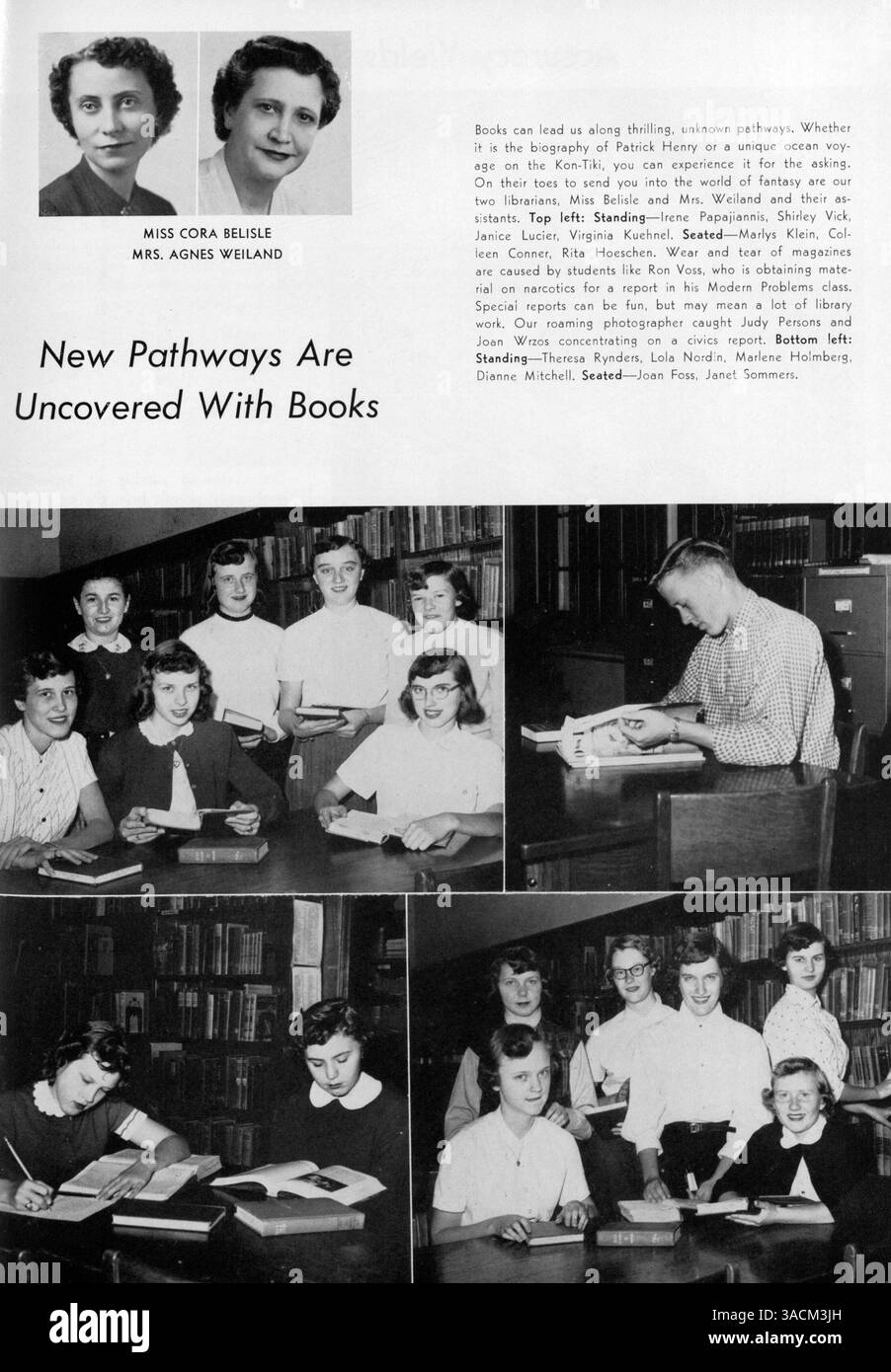 The 1954 yearbook from Patrick Henry High School features students ...