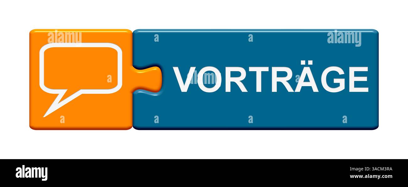 Puzzle button in two parts shows lectures hi-res stock photography and ...