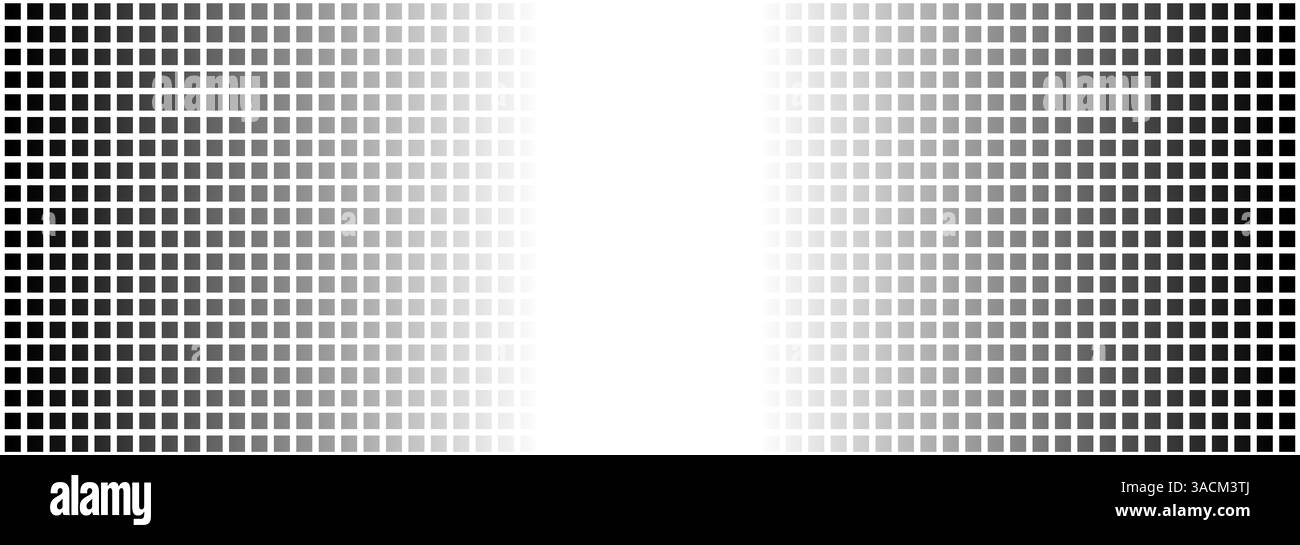 Wide background with color gradient of boxes from black to white Stock ...