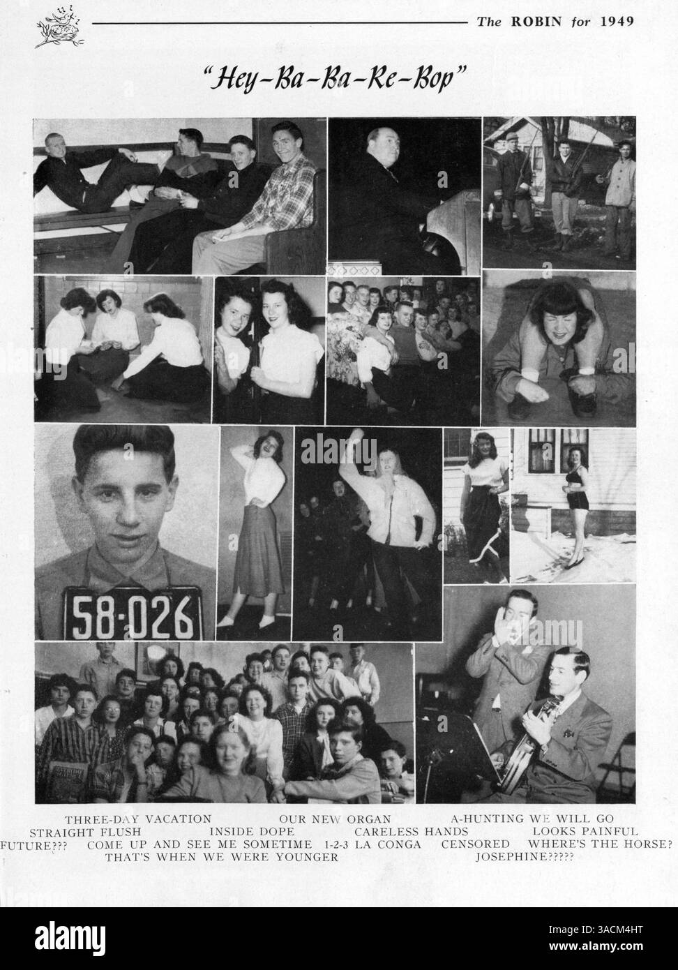 This 1949 yearbook from robbinsdale high school captures moments hi-res stock photography and ...