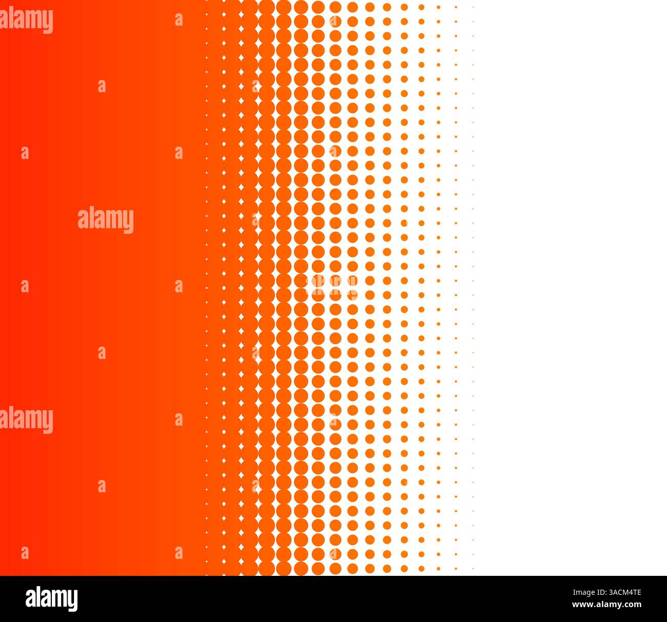 Dotted color transition from red orange to white Stock Photo - Alamy
