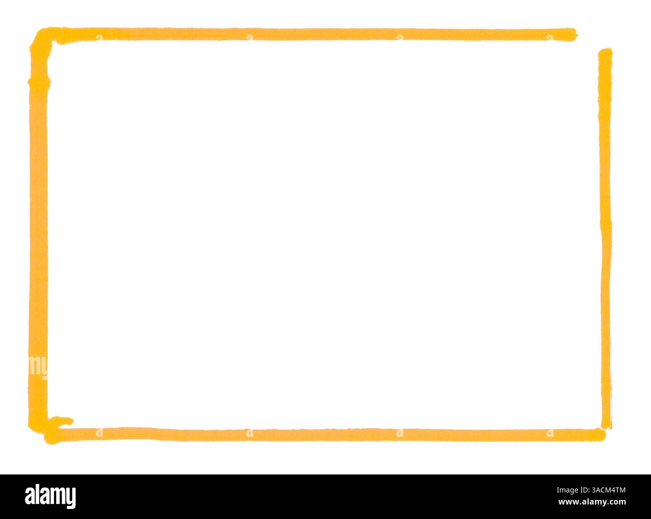 Hand-painted pen frame with orange color as border Stock Photo - Alamy