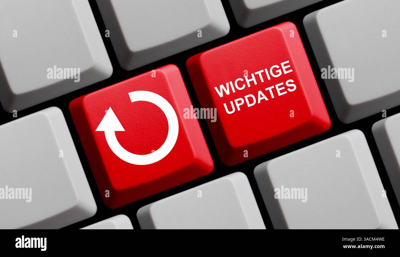 Updates keyboard hi-res stock photography and images - Alamy