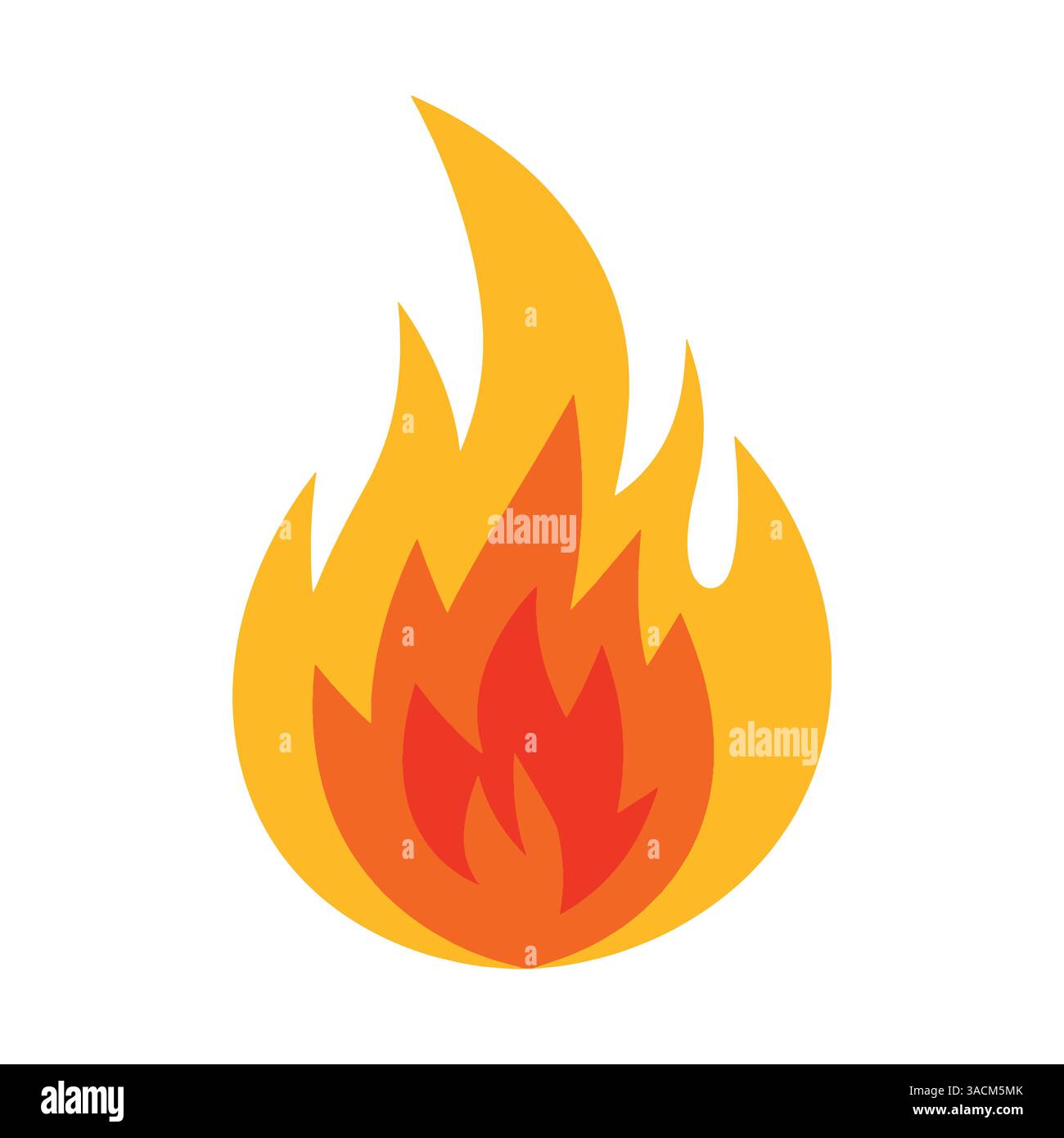 Fire flame icon vector illustration. Simple and bold flame design ...