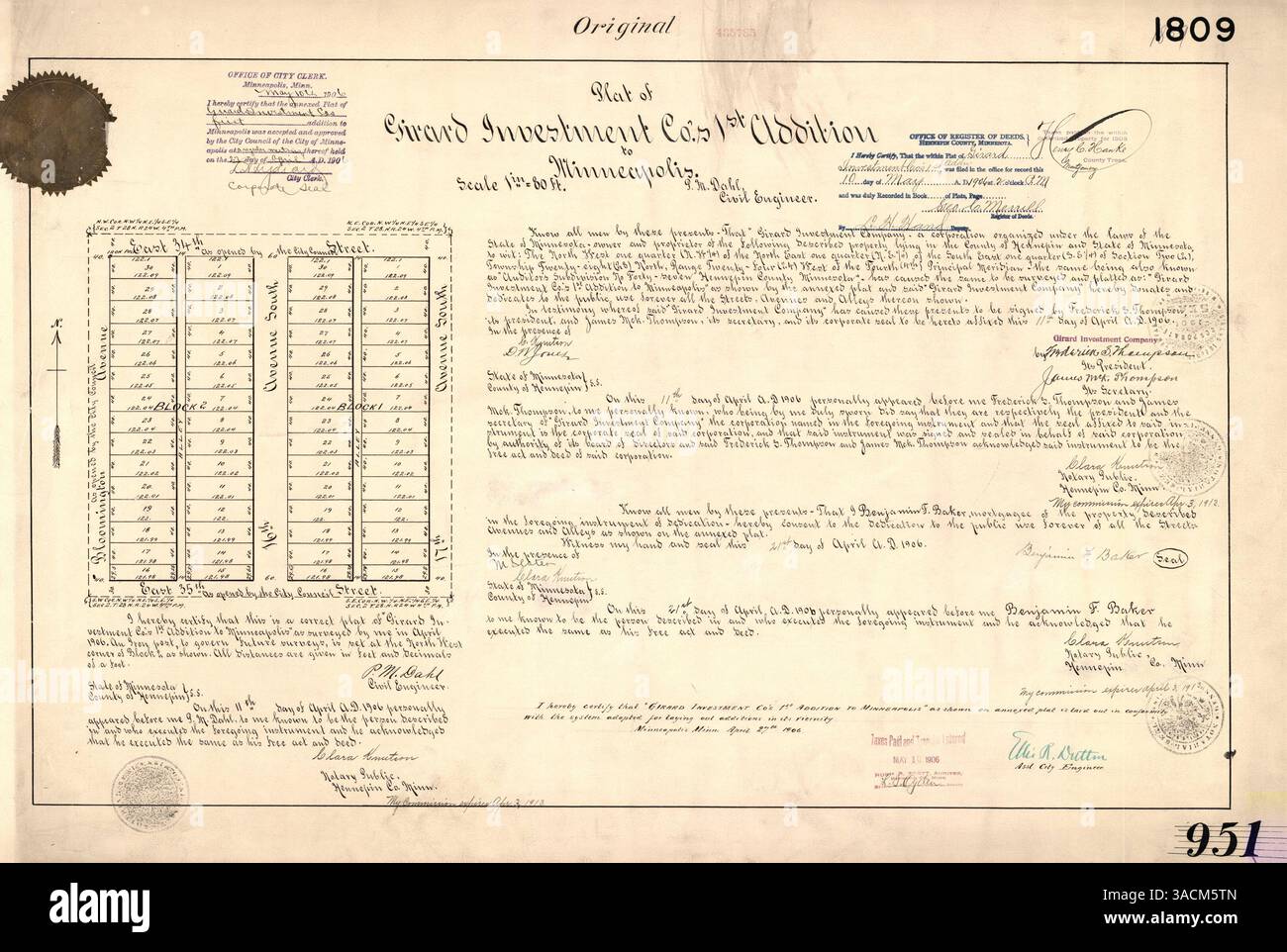 This map from Girard Investment Co. shows the layout of the company's ...