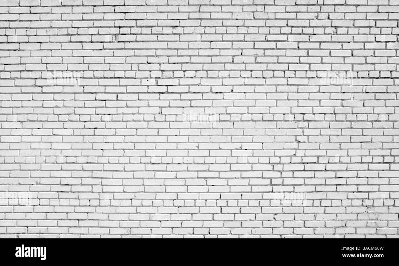 Old wall with white bricks as a cool grunge background, backdrop or ...