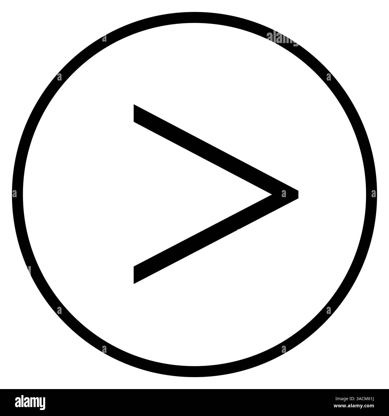 Arrow symbol to the right - flat icon in a circle to indicate next ...