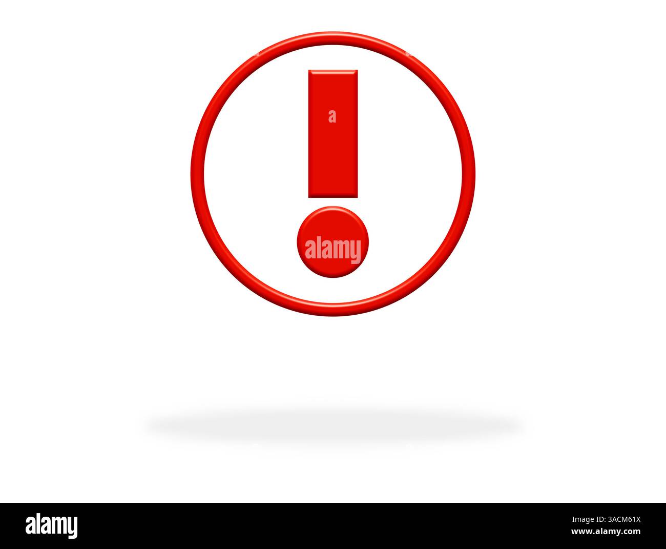 Red exclamation mark - Icon Banner in a circle as a symbol for warning ...