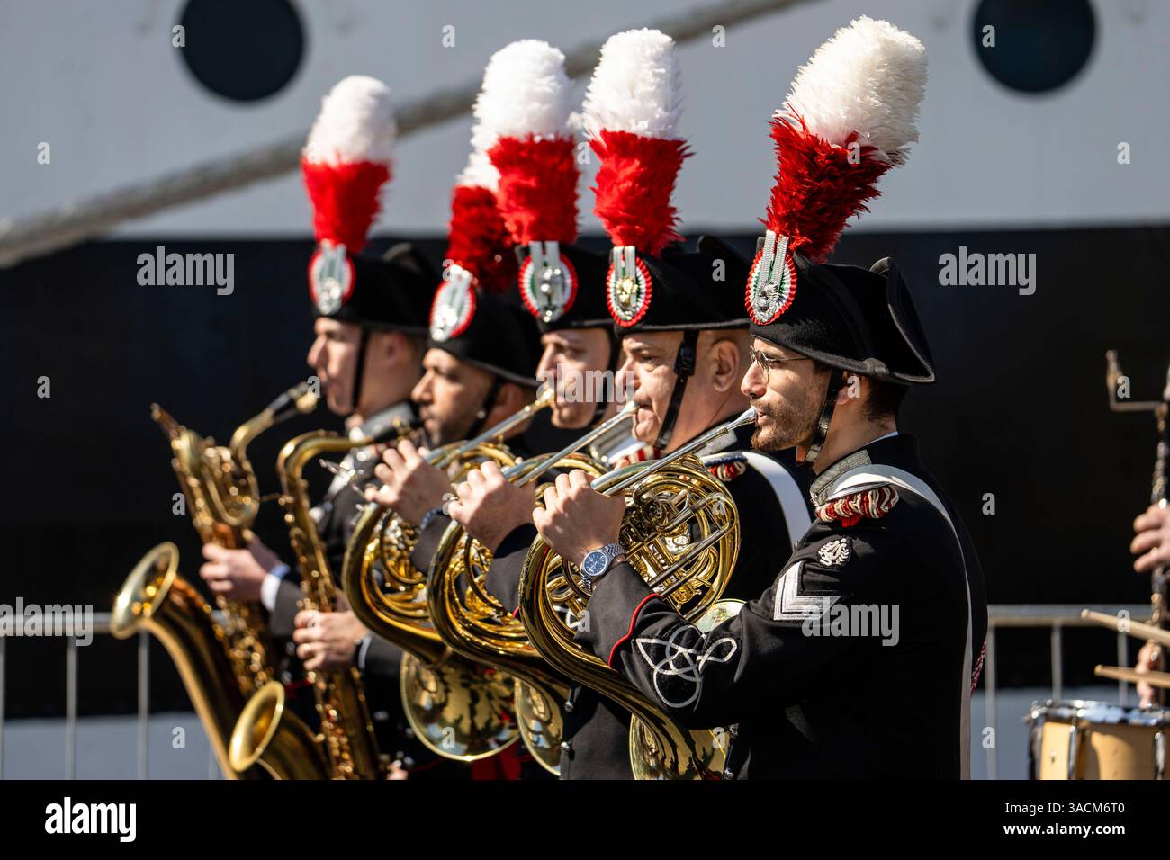 Ortona, Abruzzo, Italy. 4th Apr, 2025. Carabinieri Fanfare during the ...