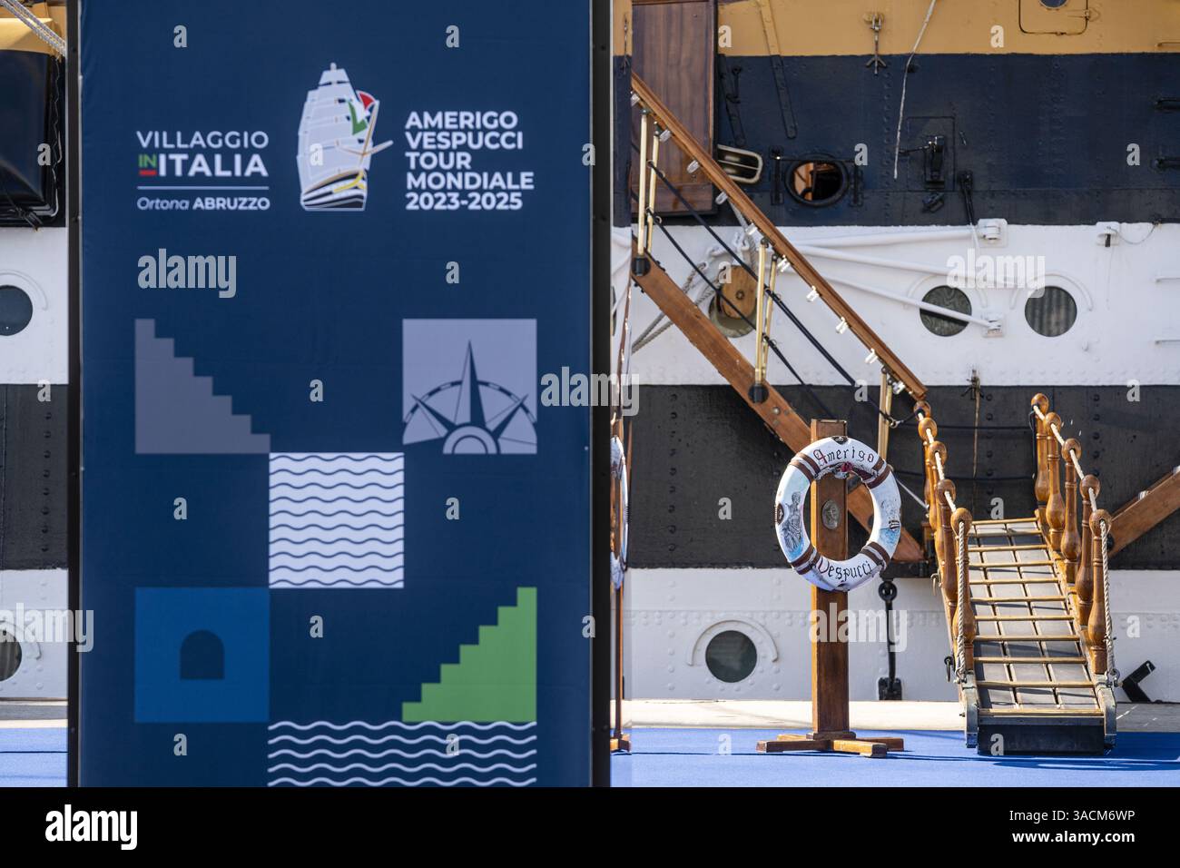 Ortona, Italy. 04th Apr, 2025. Detail of Italian Navy Training Ship ...