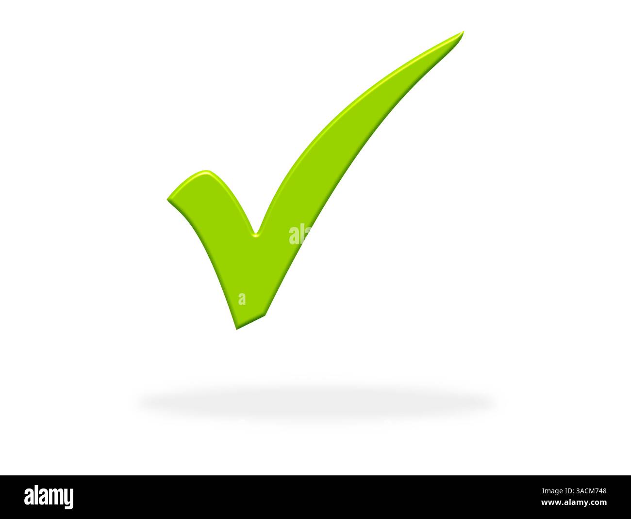 Green tick - Icon banner as a symbol for correct, finished, okay or ...