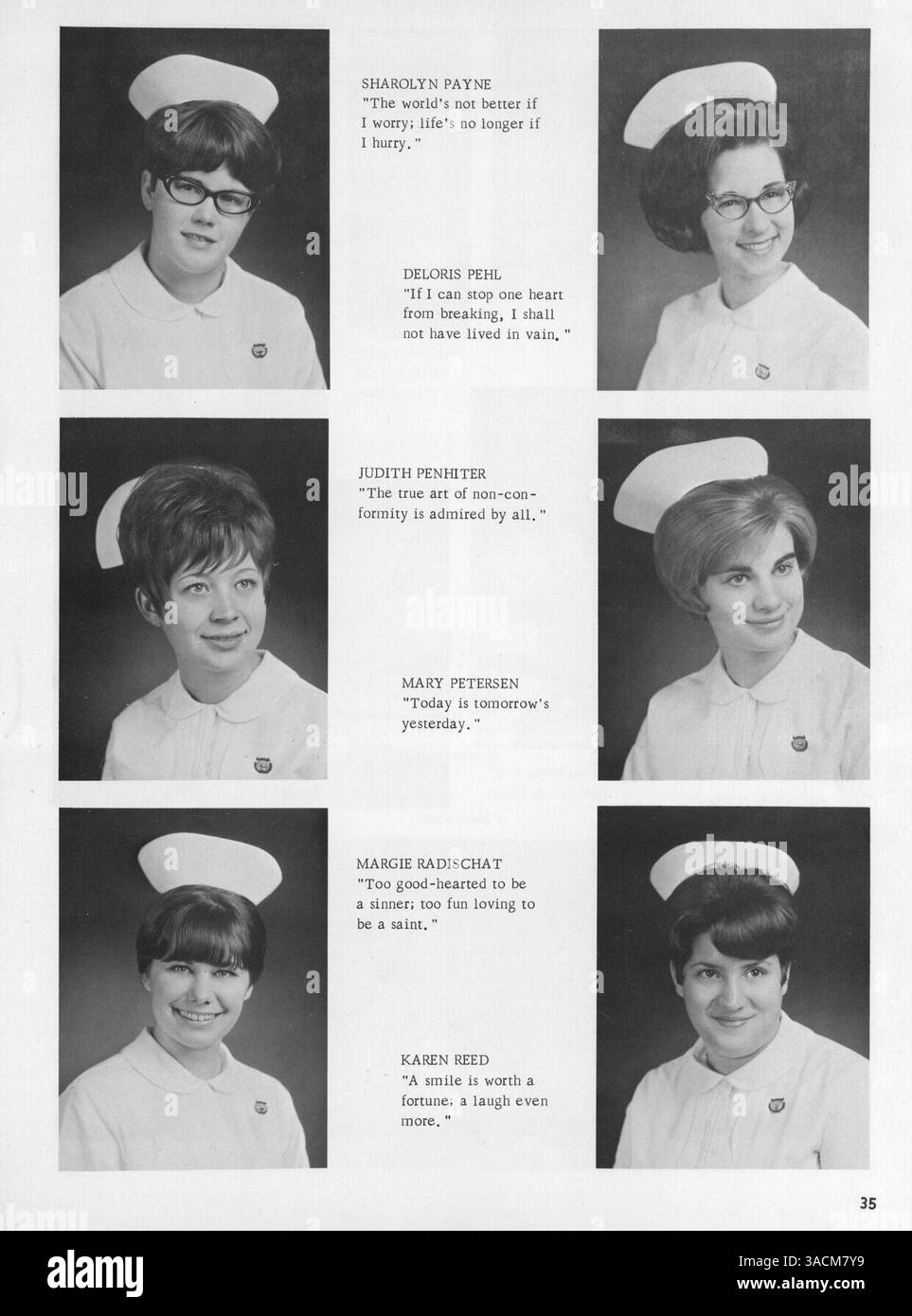 This school yearbook from hennepin general hospital school of nu hi-res ...