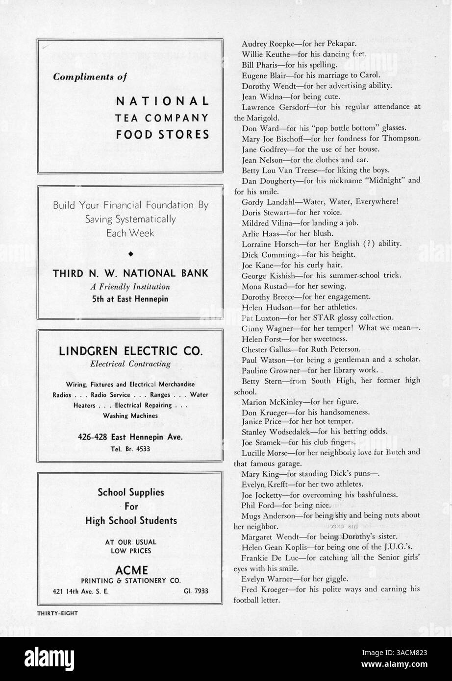 The Cardinal yearbook from January 1937 documents students, teachers ...