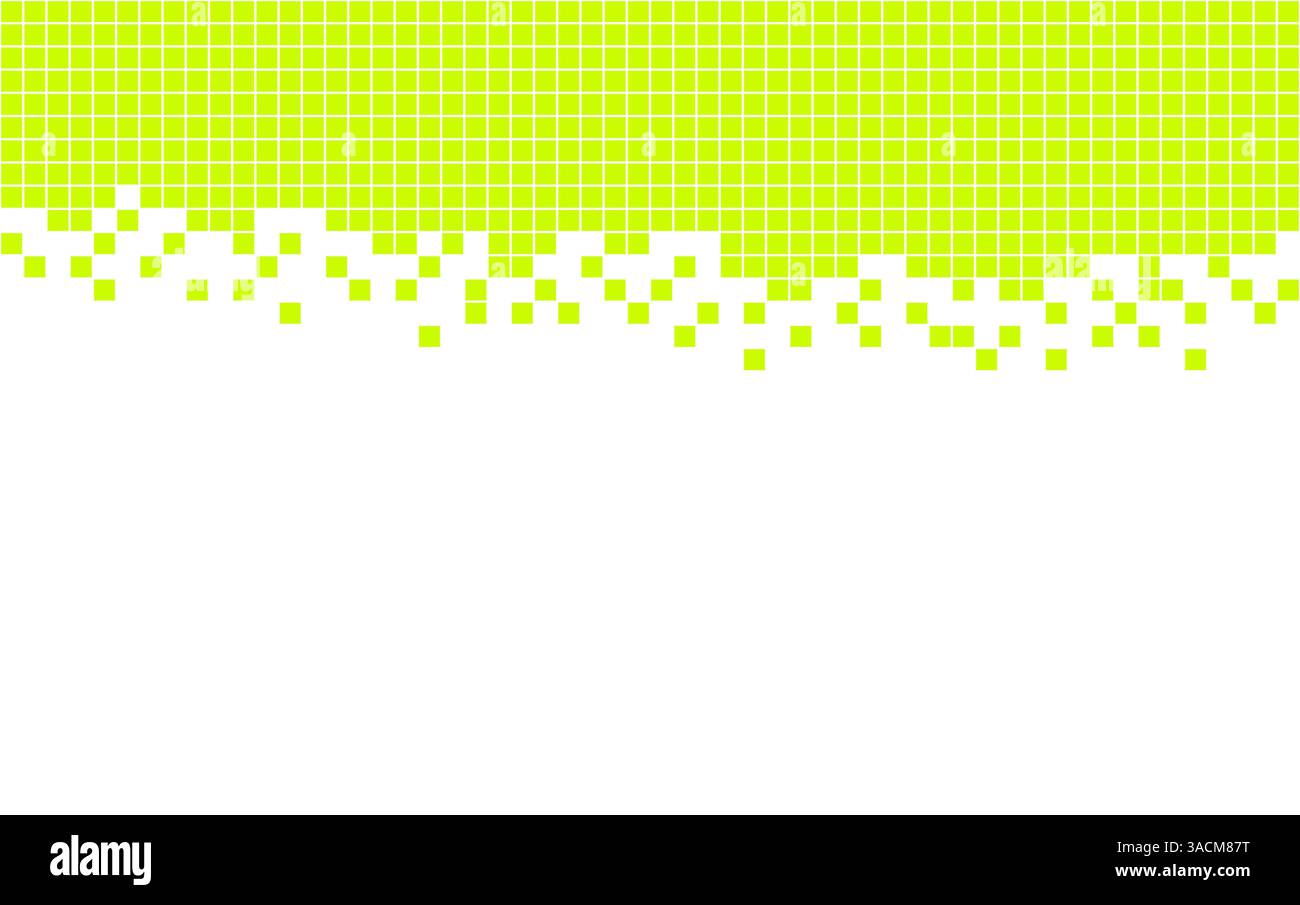 Background with uneven edge of yellow pixels Stock Photo - Alamy