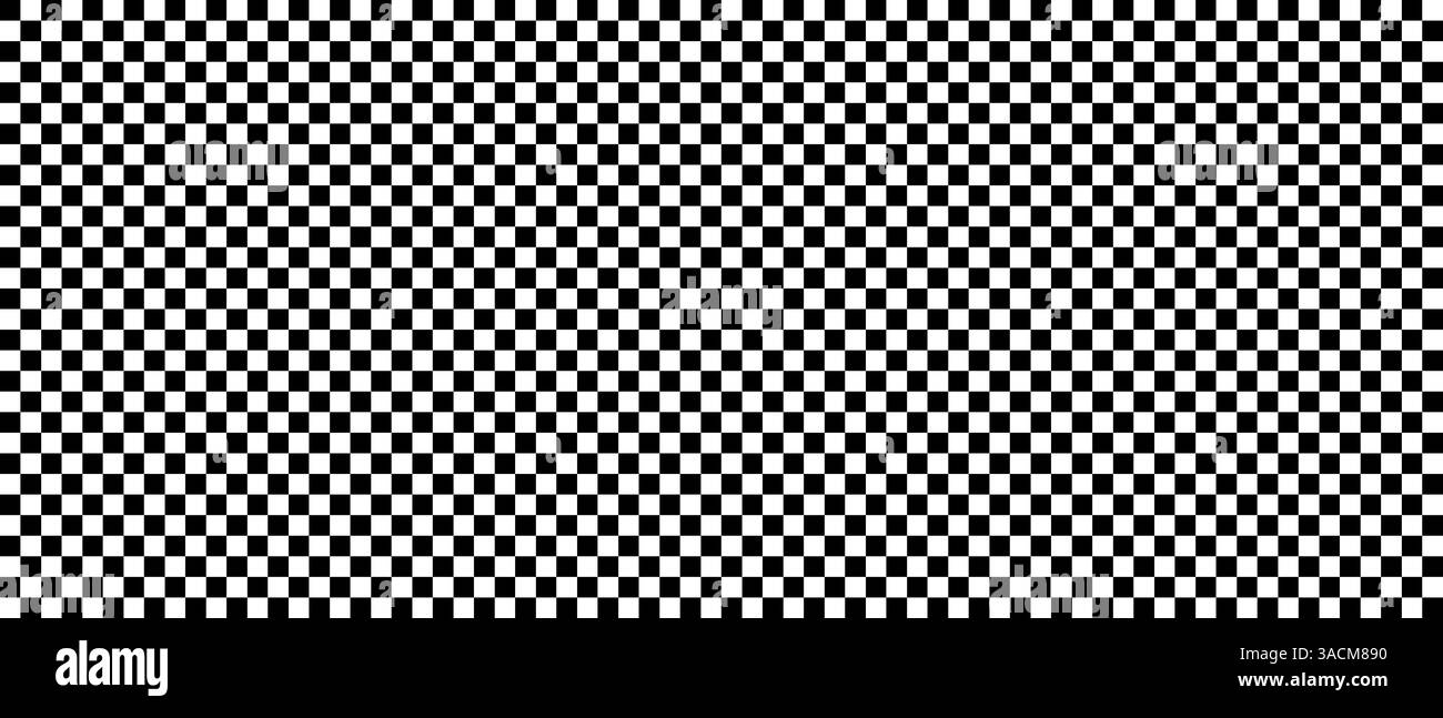 Seamless black and white check pattern in a wide format hi-res stock ...