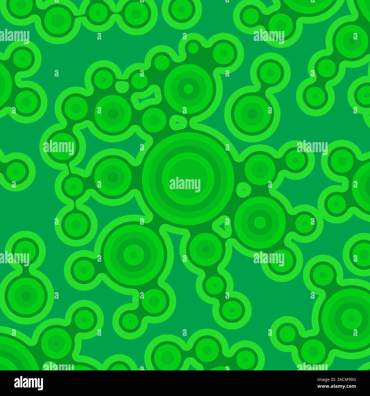 Vector Meta ball Connect Dot Set. Green Molecule chain. Circle Shapes. Abstract Geometric Dots ...