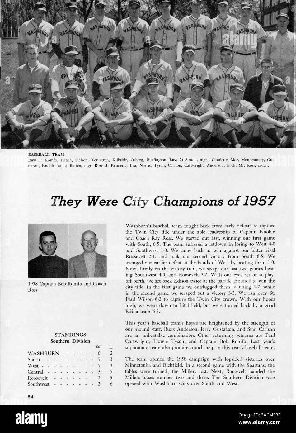 Of the 1957 1958 school minneapolis Black and White Stock Photos ...