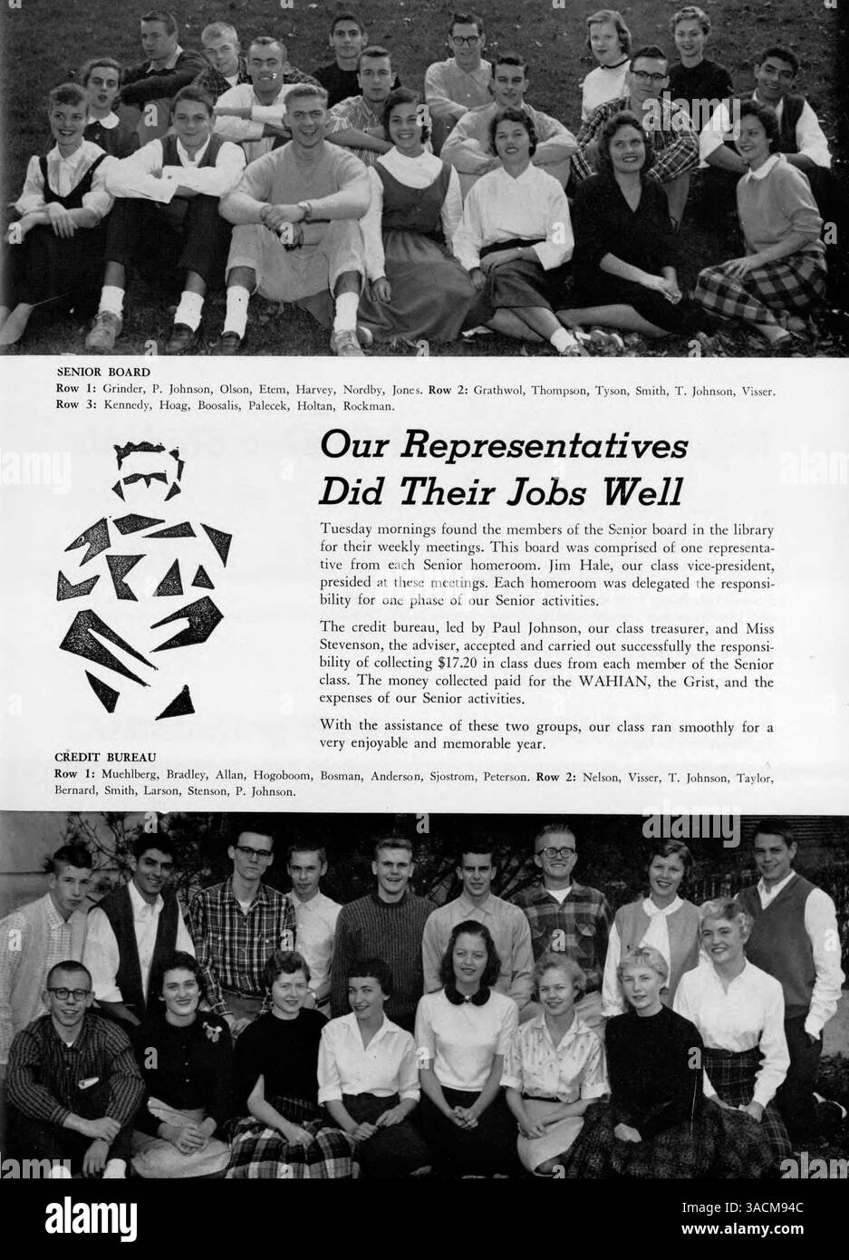 The 1958 Wahian Yearbook from Washburn High School highlights students ...