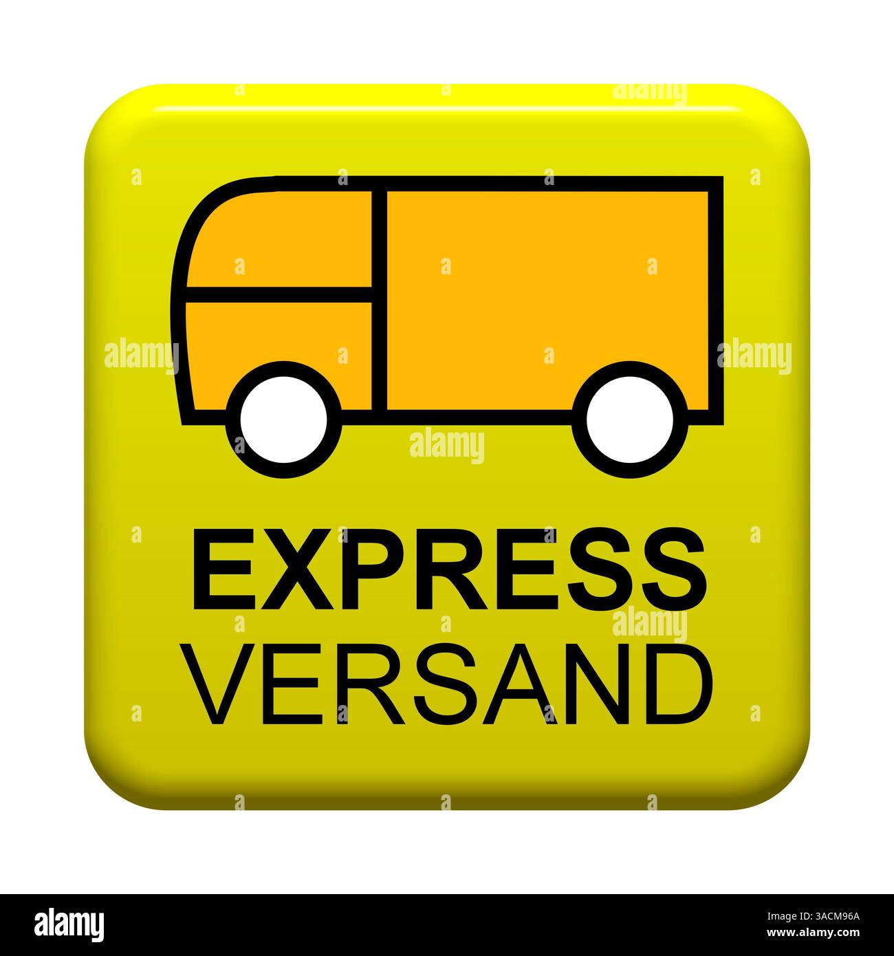 Yellow insulated button with symbol indicates express delivery Stock ...