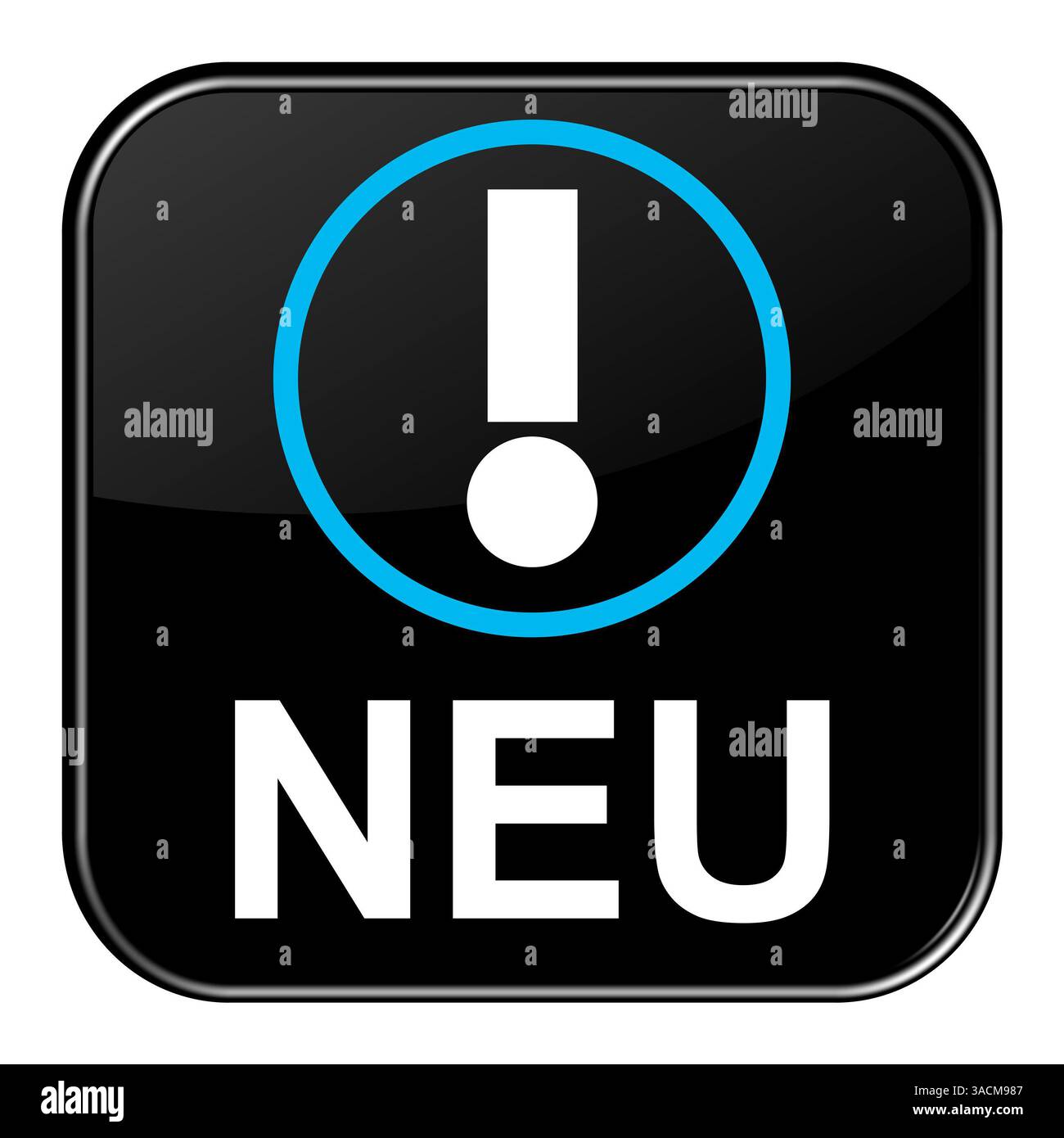 Black isolated button with symbol shows new hi-res stock photography ...